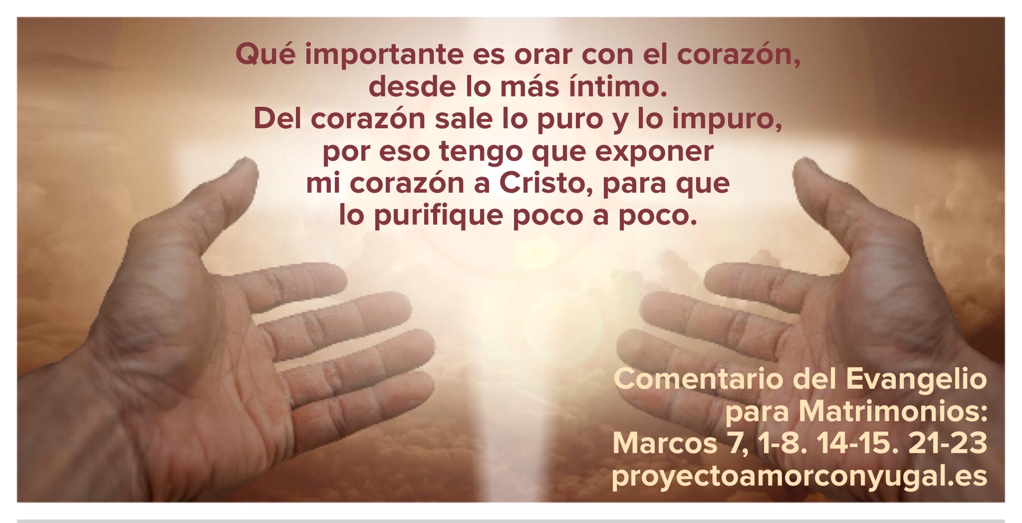 Cómo orar con el corazón. Comentario del Evangelio para Matrimonios ...